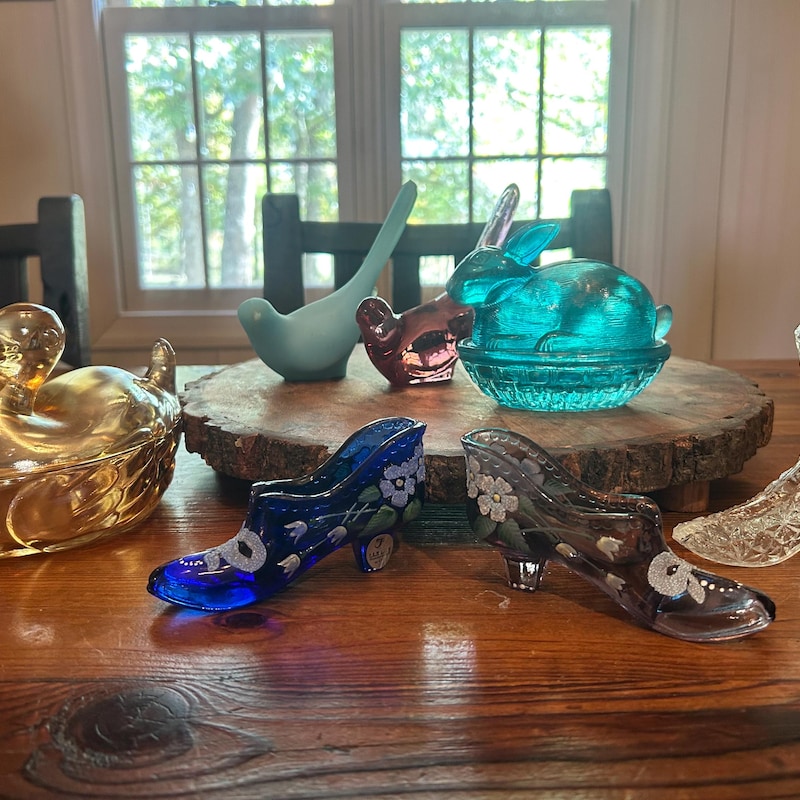 Fenton Glass Duck - Etsy