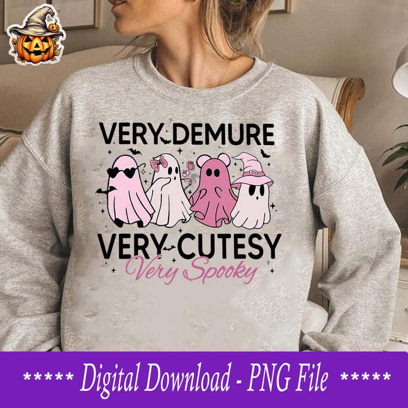 Pink Ghost Spooky Png, Very Demure Girly Halloween Design, Cute Cutesy ...