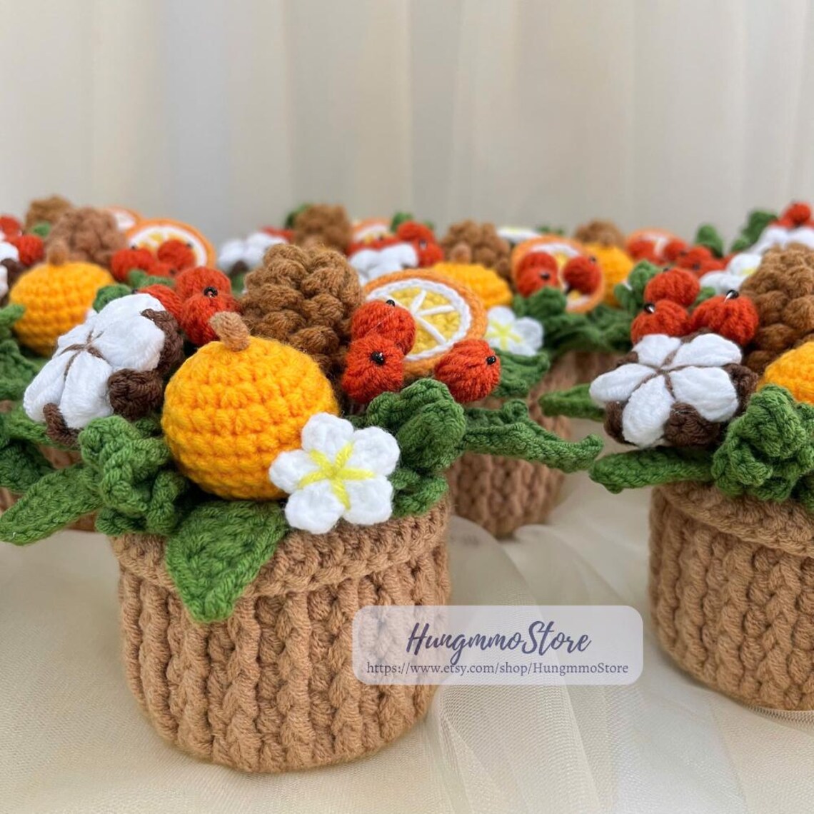 Fruit Slice Planter Crochet Pattern - Kitchen Decoration Project - Etsy