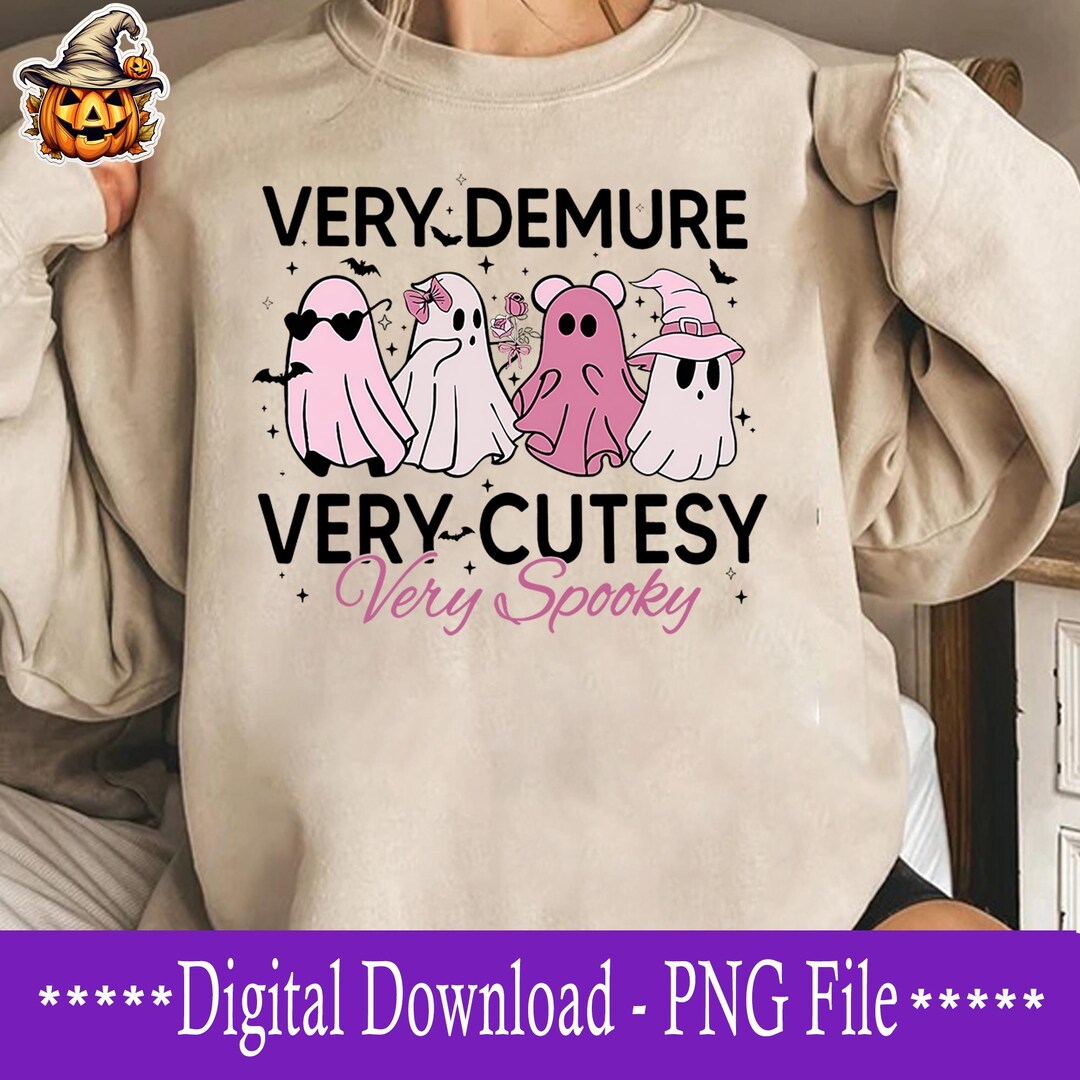 Pink Ghost Spooky Png, Very Demure Girly Halloween Design, Cute Cutesy ...