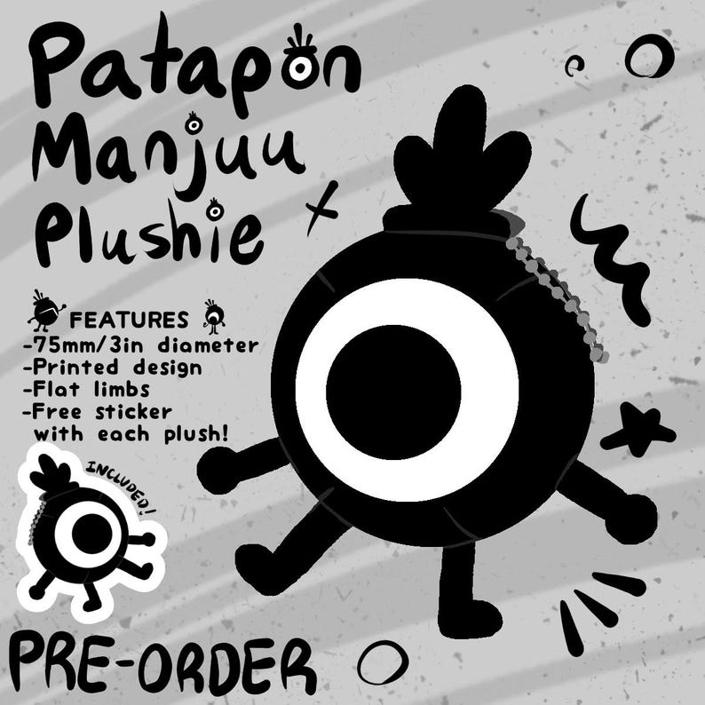 Patapon Soldier Manjuu Mini Plush & Sticker [PRE-ORDER] - Etsy