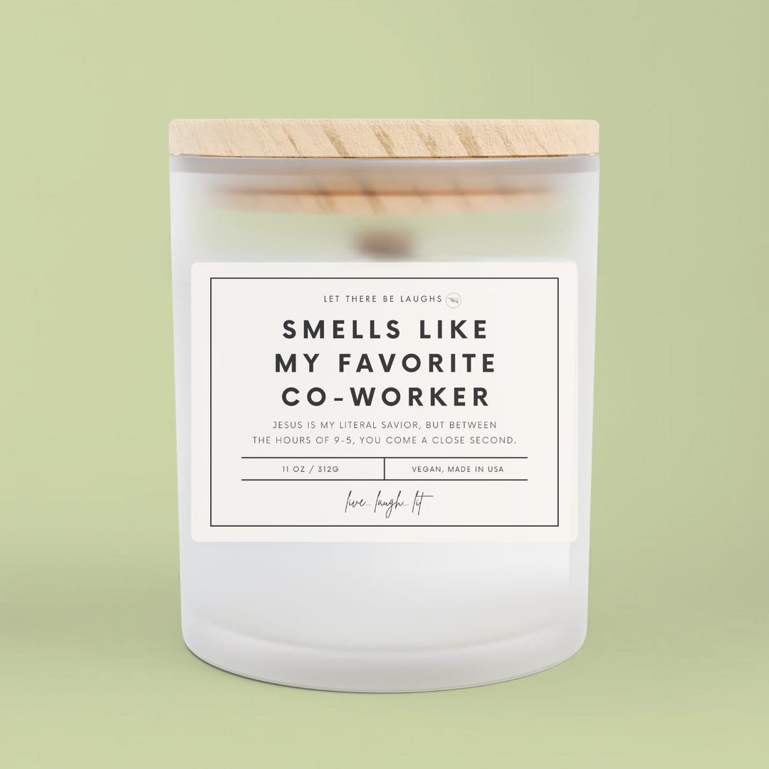Funny Coworker Candle: Frosted Glass, Clean Burn, Vegan Gift - Etsy