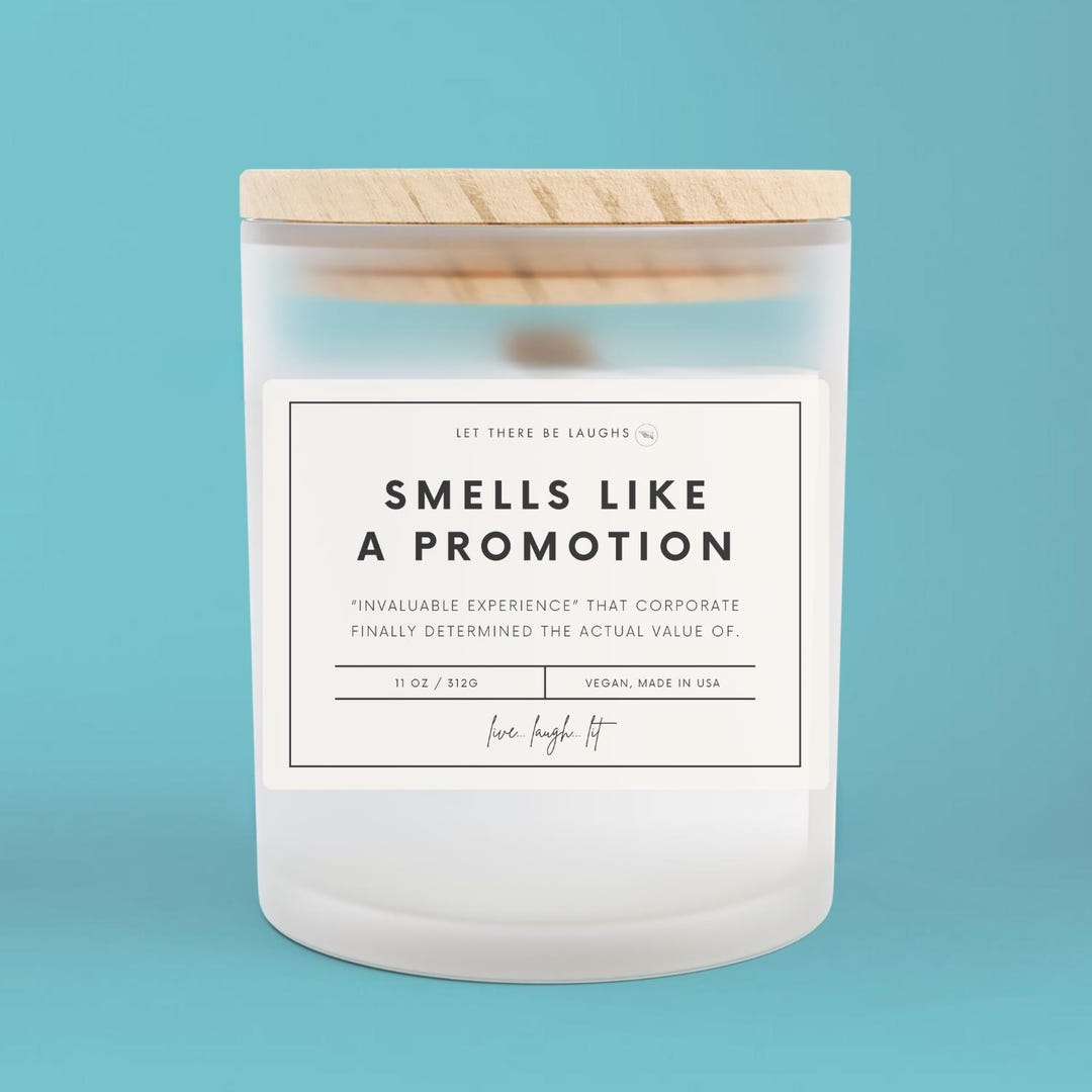 Funny Promotion Candle: Frosted Glass, Vegan Coconut Soy Wax (11oz) - Etsy
