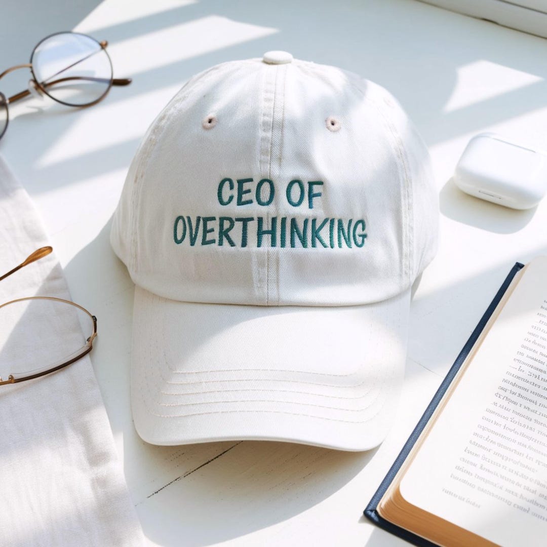CEO of Overthinking Embroidered Baseball Cap, Funny Overthinking ...