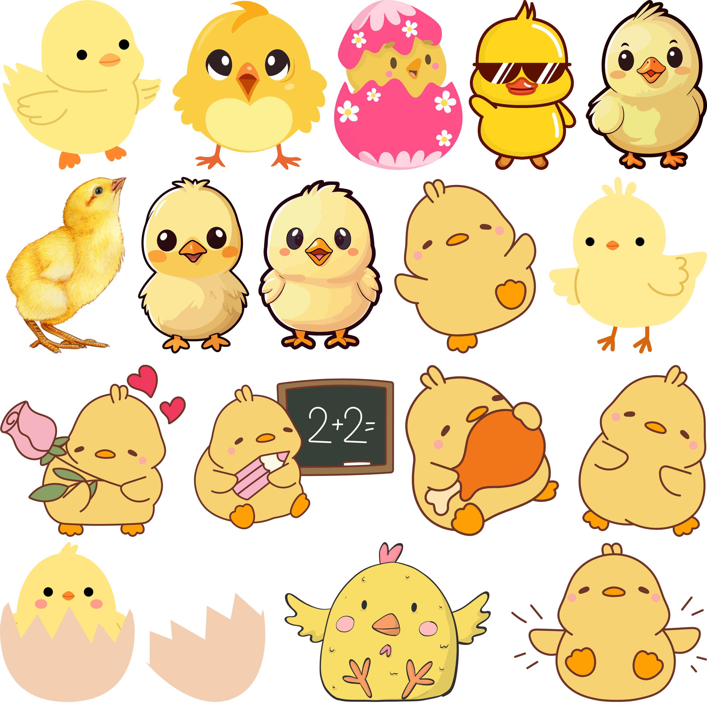 Baby Huhn SVG Bundle, Küken Clipart PNG, Baby Huhn DXF Schnittdateien ...