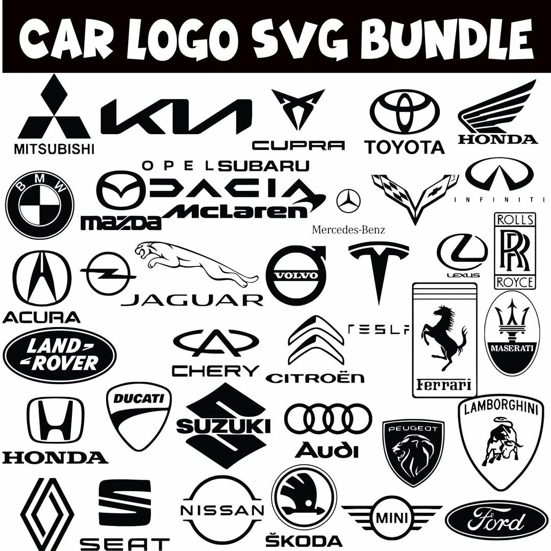 Car Logo Brands for Laser Cut/ Car Brands SVG/ Car Logo SVG / Car Brand ...