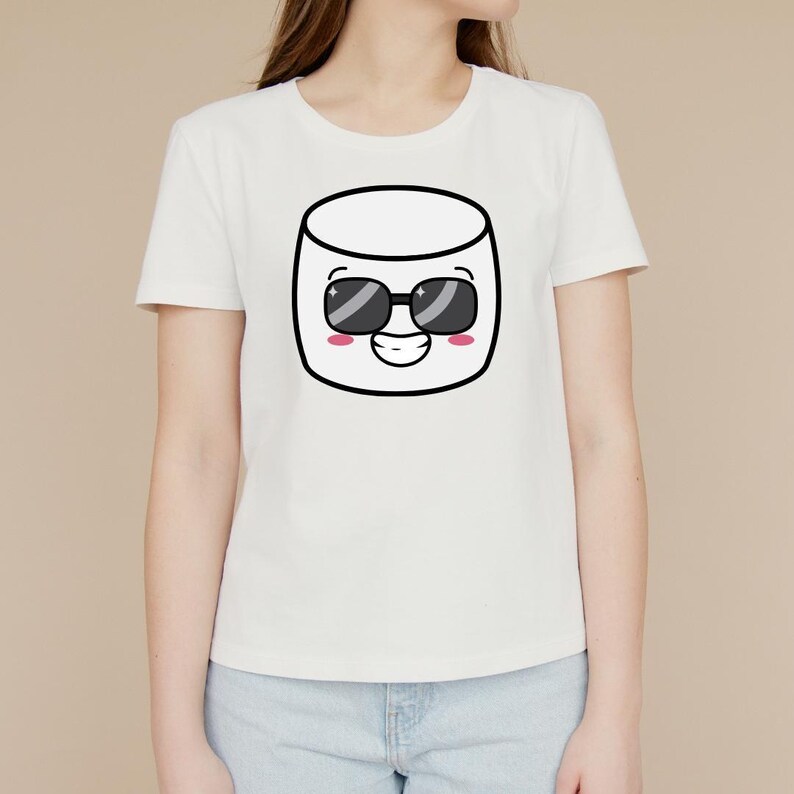 Marshmallow SVG Bundle, Mello Svg, Marshmallow Smile Svg, Kawaii Face ...