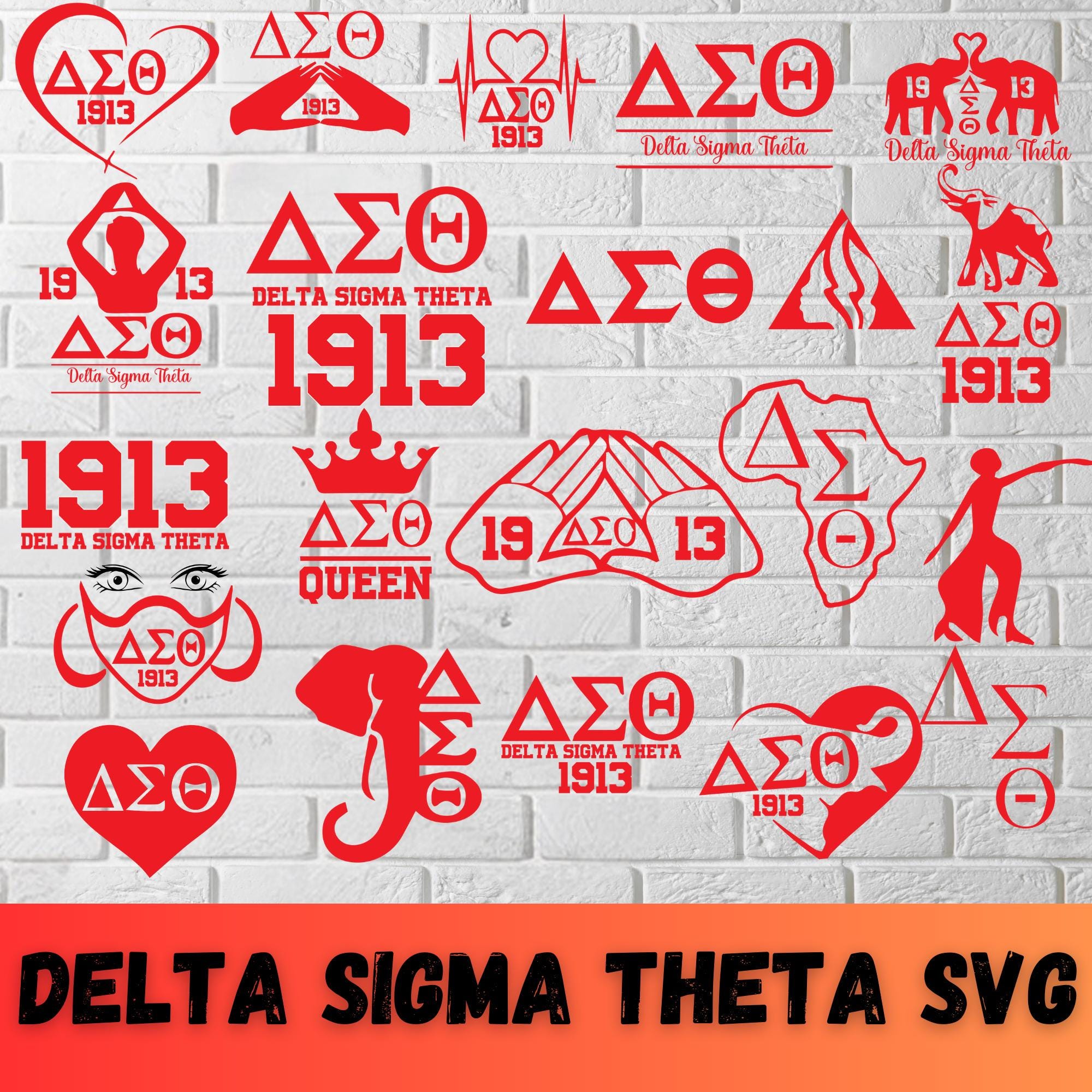 Delta Sigma Theta Svg Bundle, 1913 AEO Clipart, Delta 1913 Cut File ...