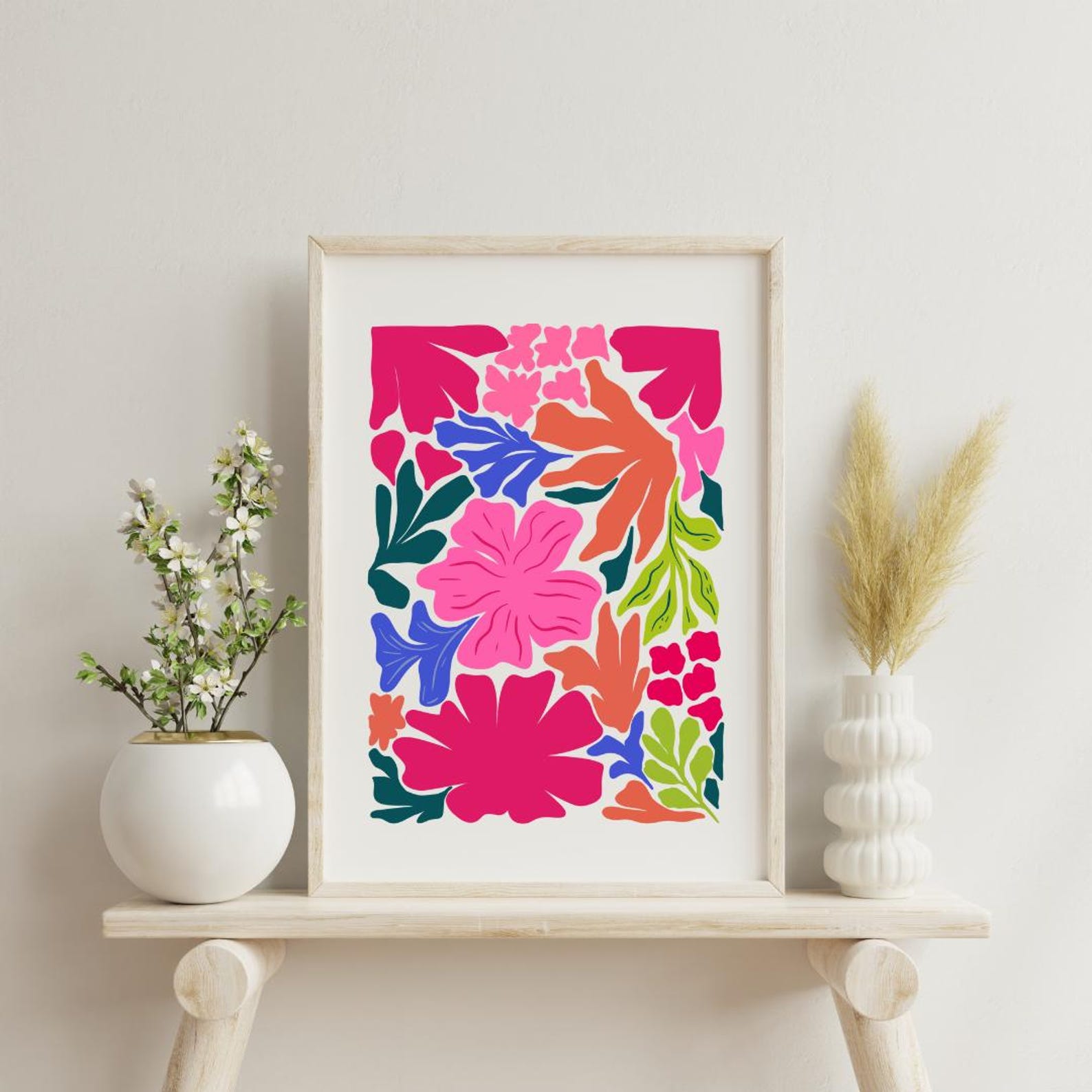 Abstract Flower SVG Bundle, Boho Floral Clipart PNG, Daisy Flower ...