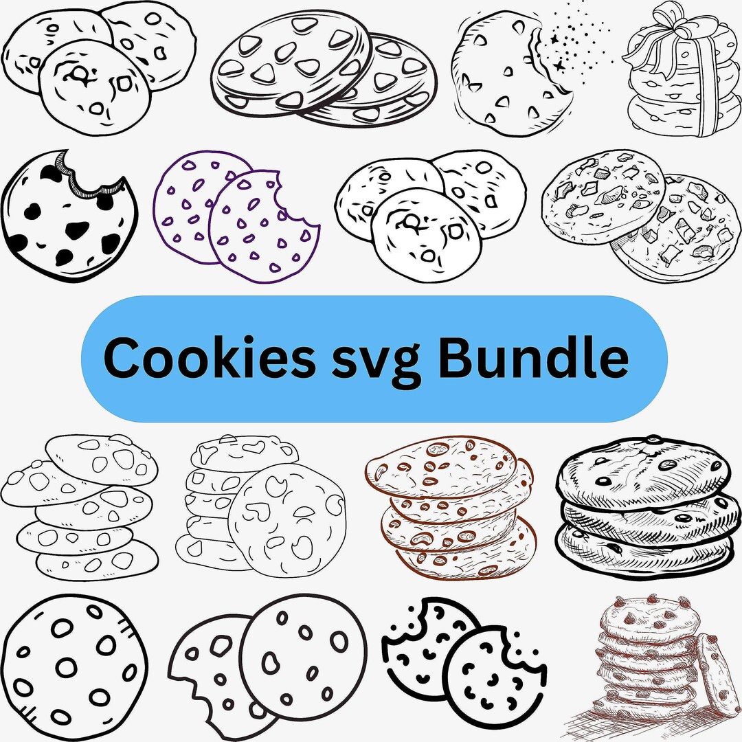 Cookies Svg, Chocolate Chip Cookies Svg, Tasty Bakery Svg, Crumbled ...