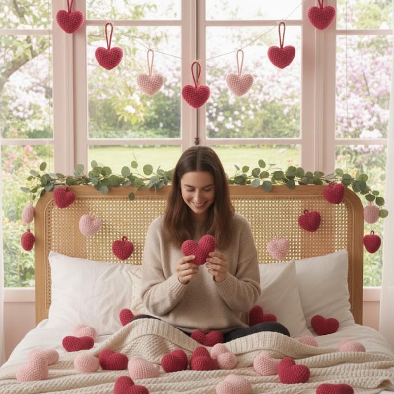 Stitched Heart Garland - Etsy