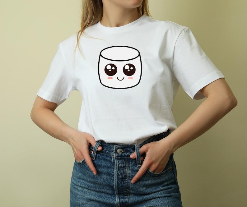 Marshmallow SVG Bundle, Mello Svg, Marshmallow Smile Svg, Kawaii Face ...