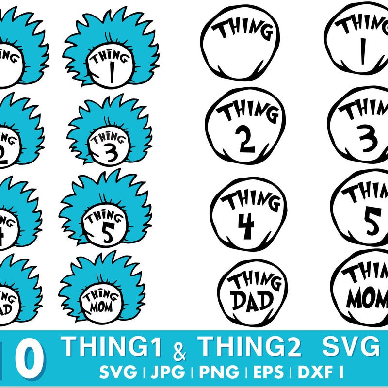 Thing 1 2 3 - Etsy