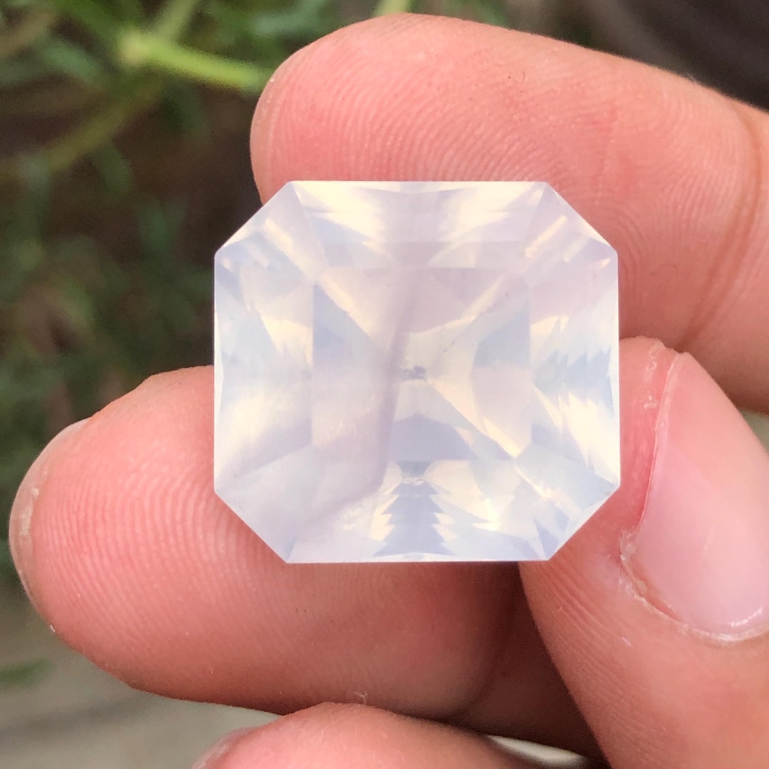 40.4 Carat Milky Quartz Gemstone | Radiant Cut Cabochon - Etsy