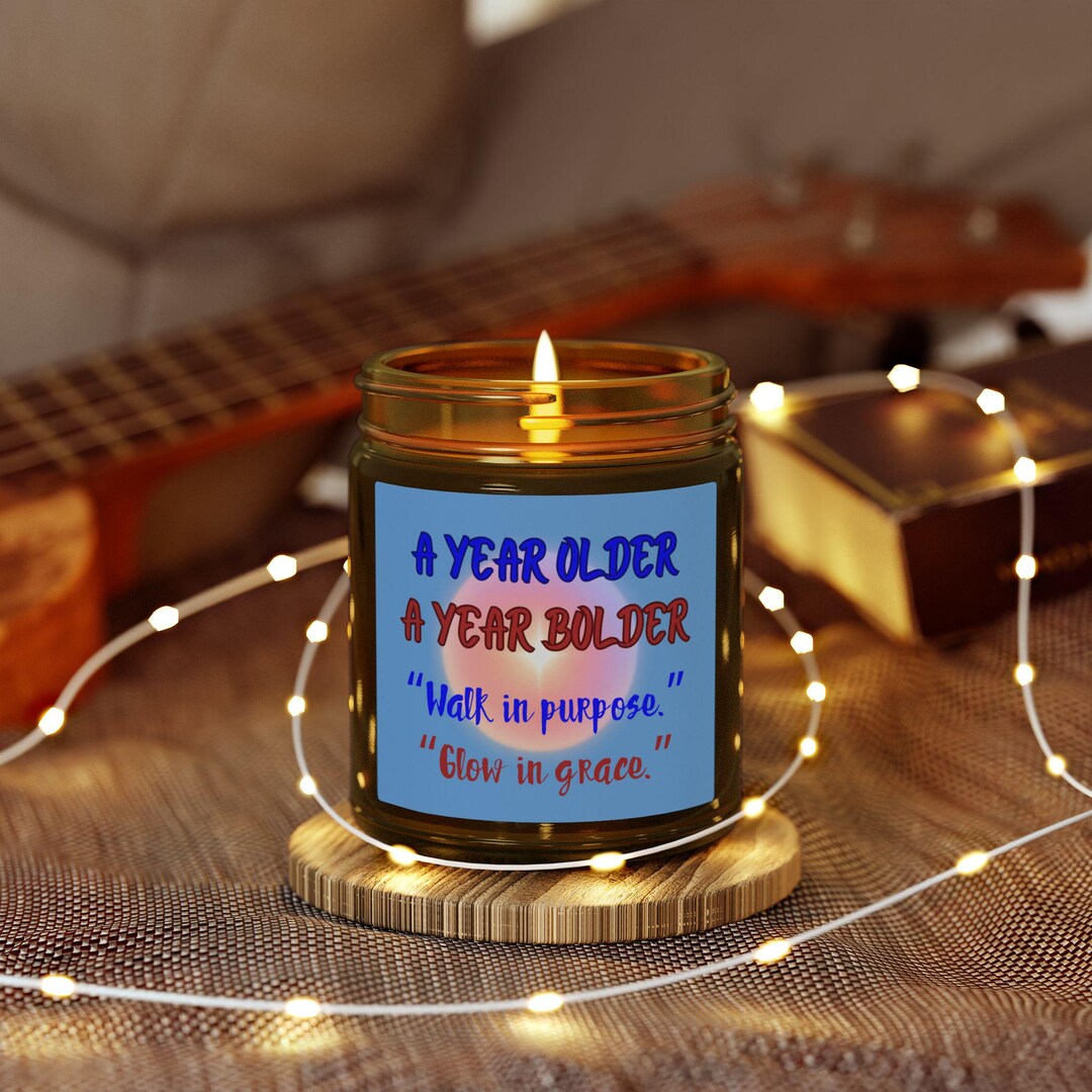 Inspirational Birthday Candle: A Year Older, A Year Bolder Faith Gift ...