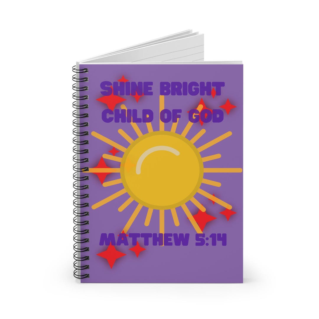 Child of God Spiral Notebook (matthew 5:14) Young Child Journal Prayers ...