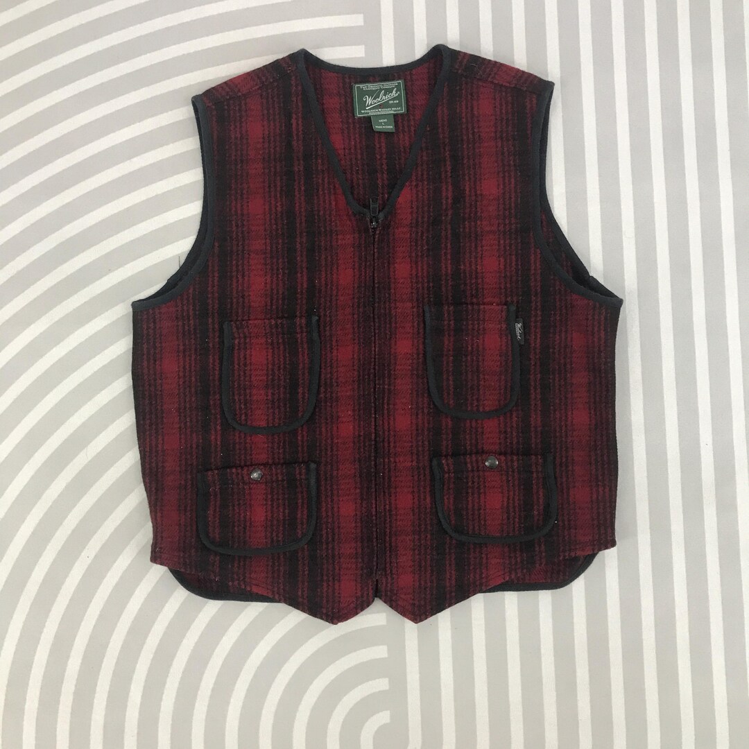 Vintage Woolrich Punk Flannel Design Wool Zipper Vest - Etsy