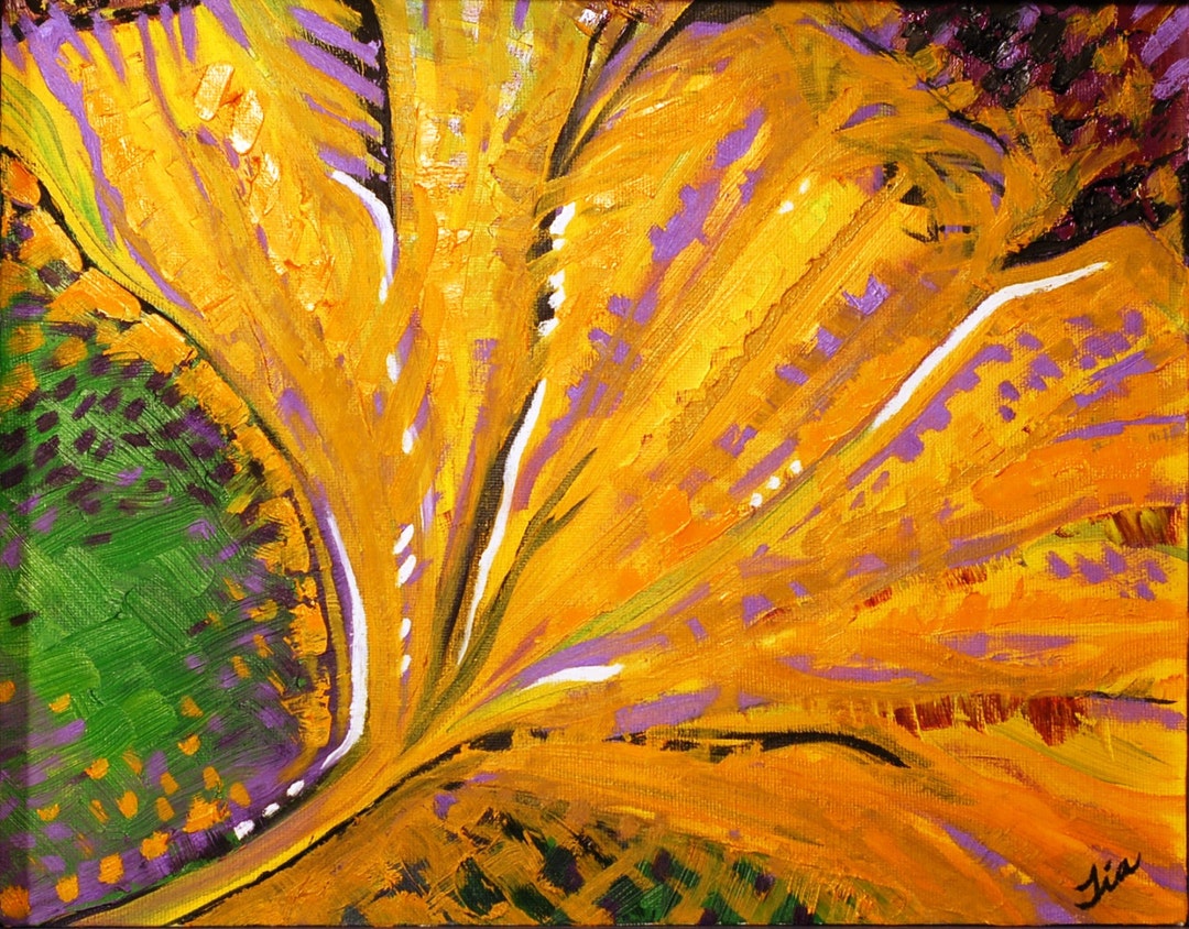 GINKGO - Original Oil Painting 14x11 - Etsy