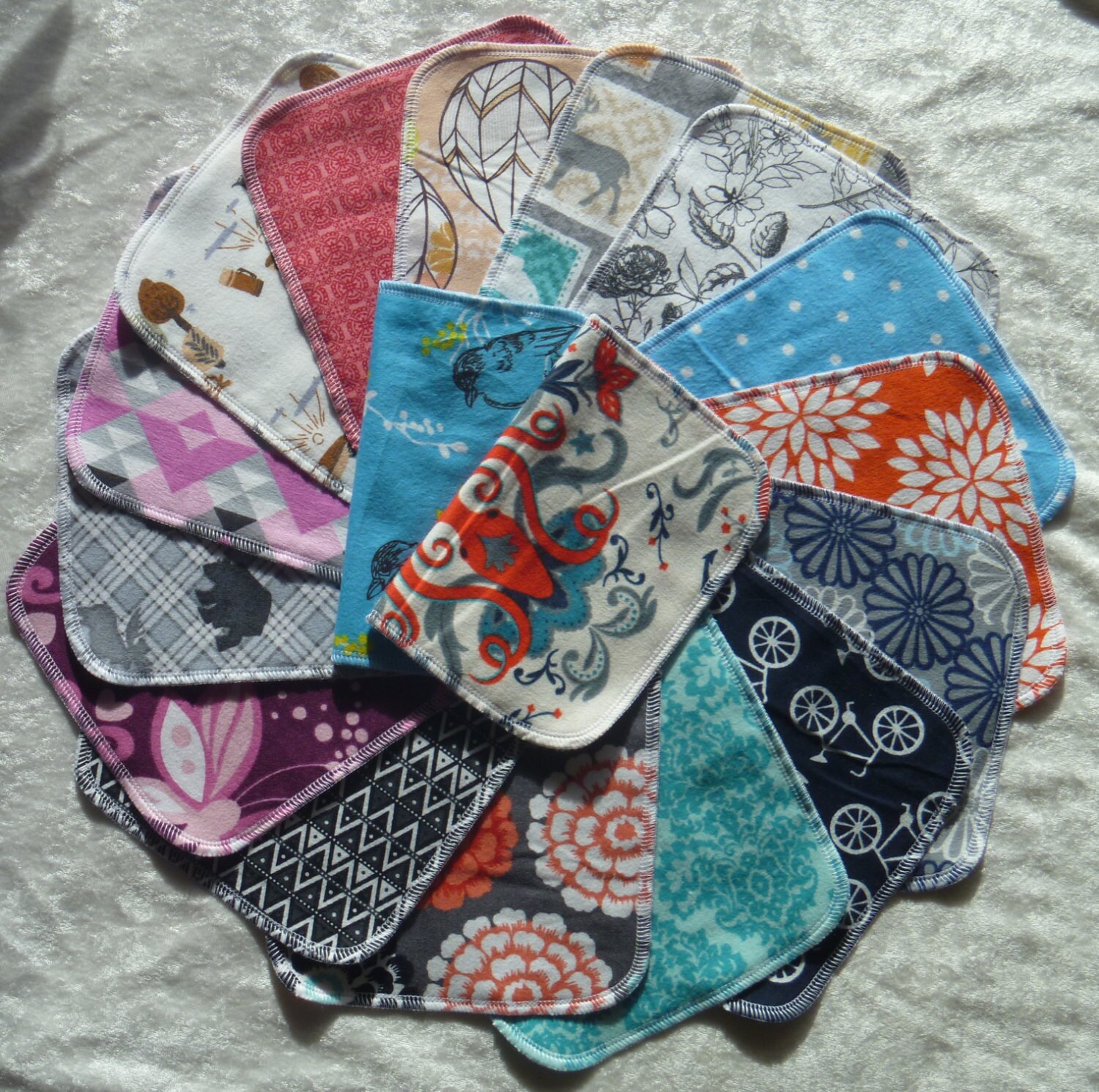 20 Adult Style Mixed Print Reusable Cloth Napkins | Etsy