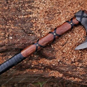 Ragnar Viking Axe | Hand Forged Bearded Tomahawk Hatchet | Viking Axe for Axe Throwing, Camping ...