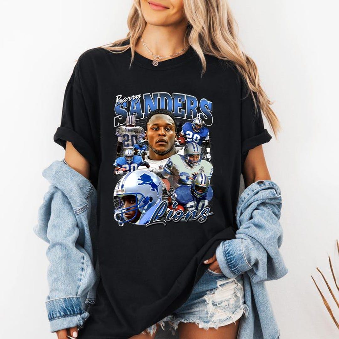 Barry Sanders Png , Football Tshirt Design, Ready to Print, 90s, Rapper ...