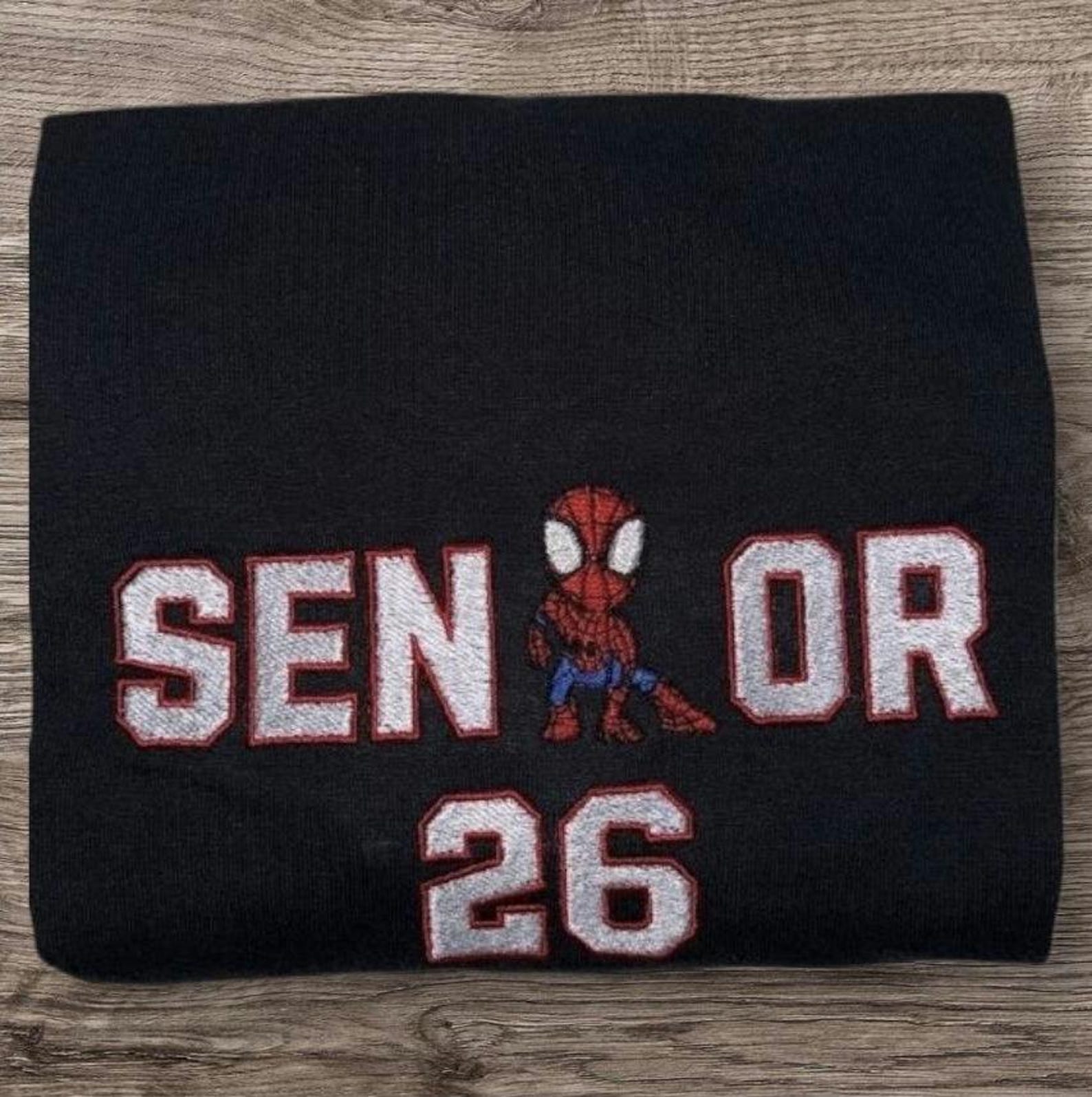 Spider Senior 26 Embroidery Sweater - Crewneck /hoodie - Etsy
