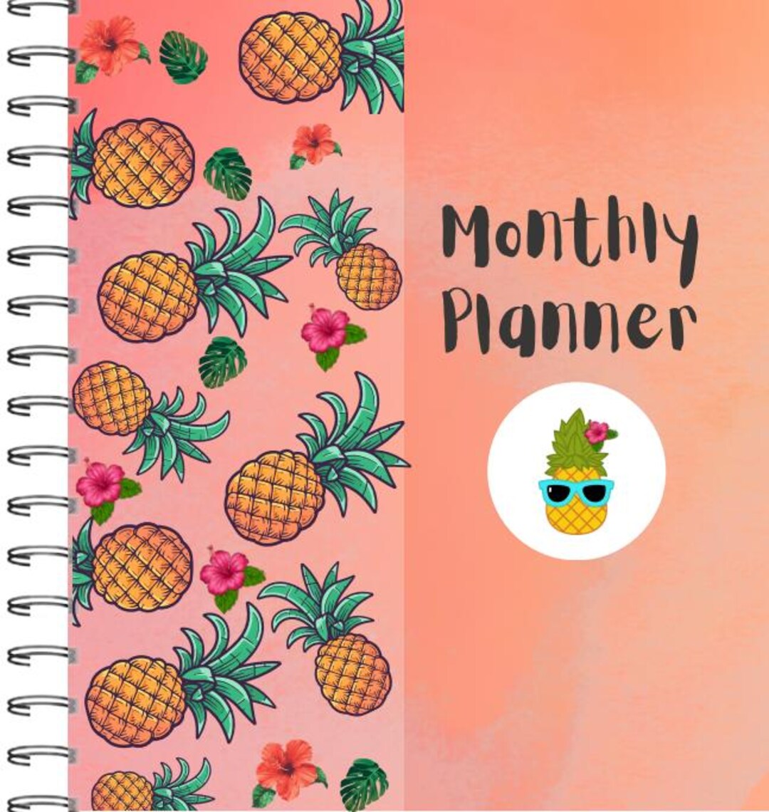 Tropical Pineapple Themed Universal Digital Planner - Etsy
