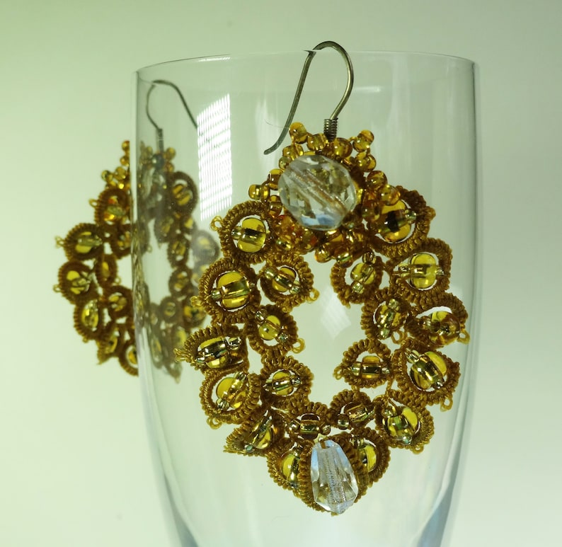 Pdf Tatting Pattern Earrings Tutorial Pdf Shuttle Lace Jewelry Tutorial Instant Digital Download