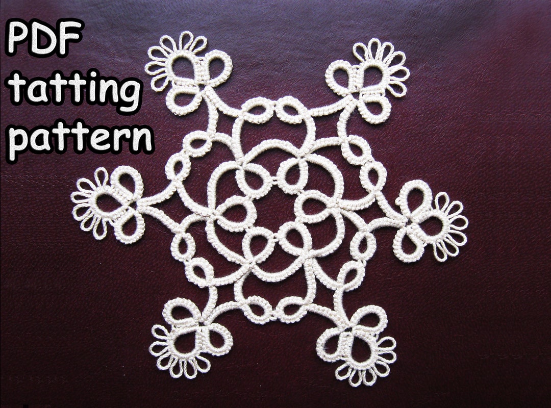 Snowflake PDF Tatting Pattern for Beginners Christmas Hanging Décor ...