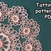 Tatting Pattern Doily PDF Tatted Doily Patterns Crochet Doily Tutorial ...