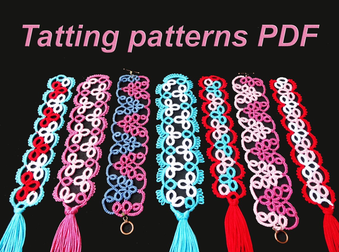 Tatting Pattern Three Tatted Bookmarks Instant Digital - Etsy