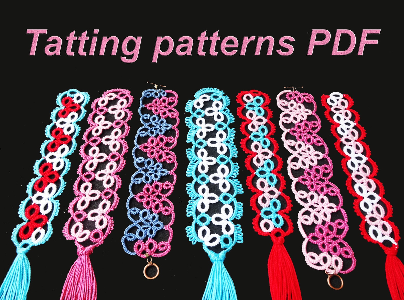Tatting Pattern Three Tatted Bookmarks Instant Digital Etsy
