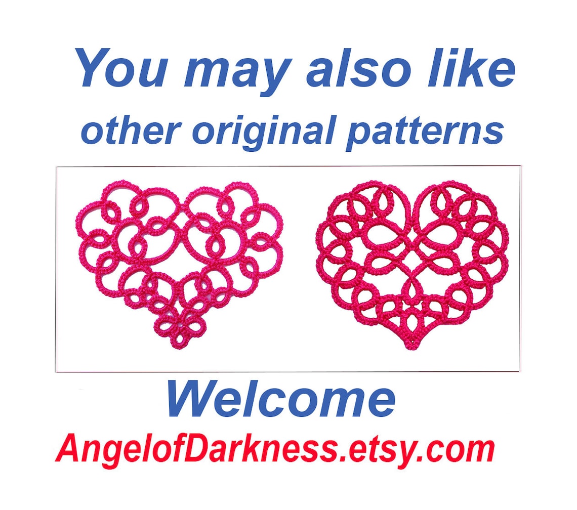 Tatting Pattern Three Tatted Bookmarks Instant Digital Etsy