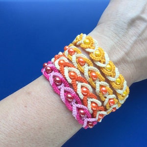 Thin Adjustable Bracelet PDF Tatting Pattern Easy Step by Step 18pgs ...