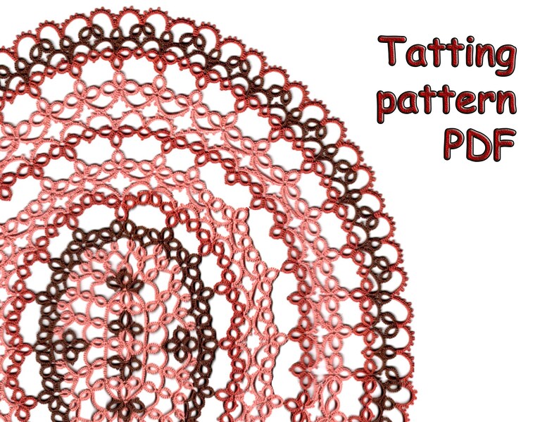 Tatted Oval Doily Svg Pattern Doily Placemat Lace Table Centerpiece ...