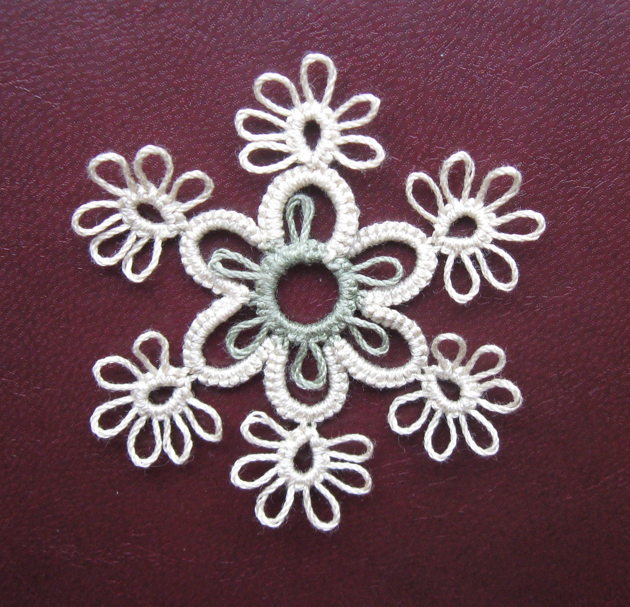 Easy Tatting Pdf Tutorial for Beginners Small Lase Hanging Snowflake ...