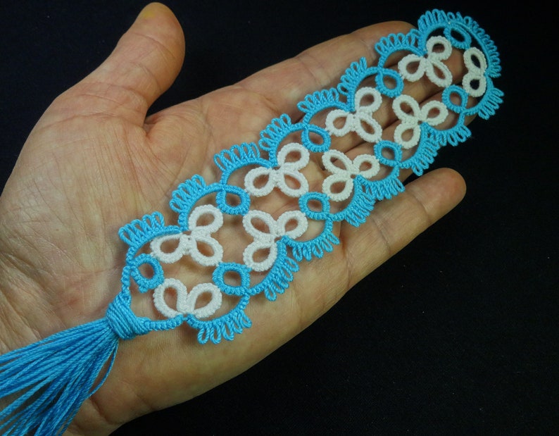 Tatted Bookmark - PDF Shuttle Tatting Pattern - How to Make Lace Bookmark - Easy Tatting ...