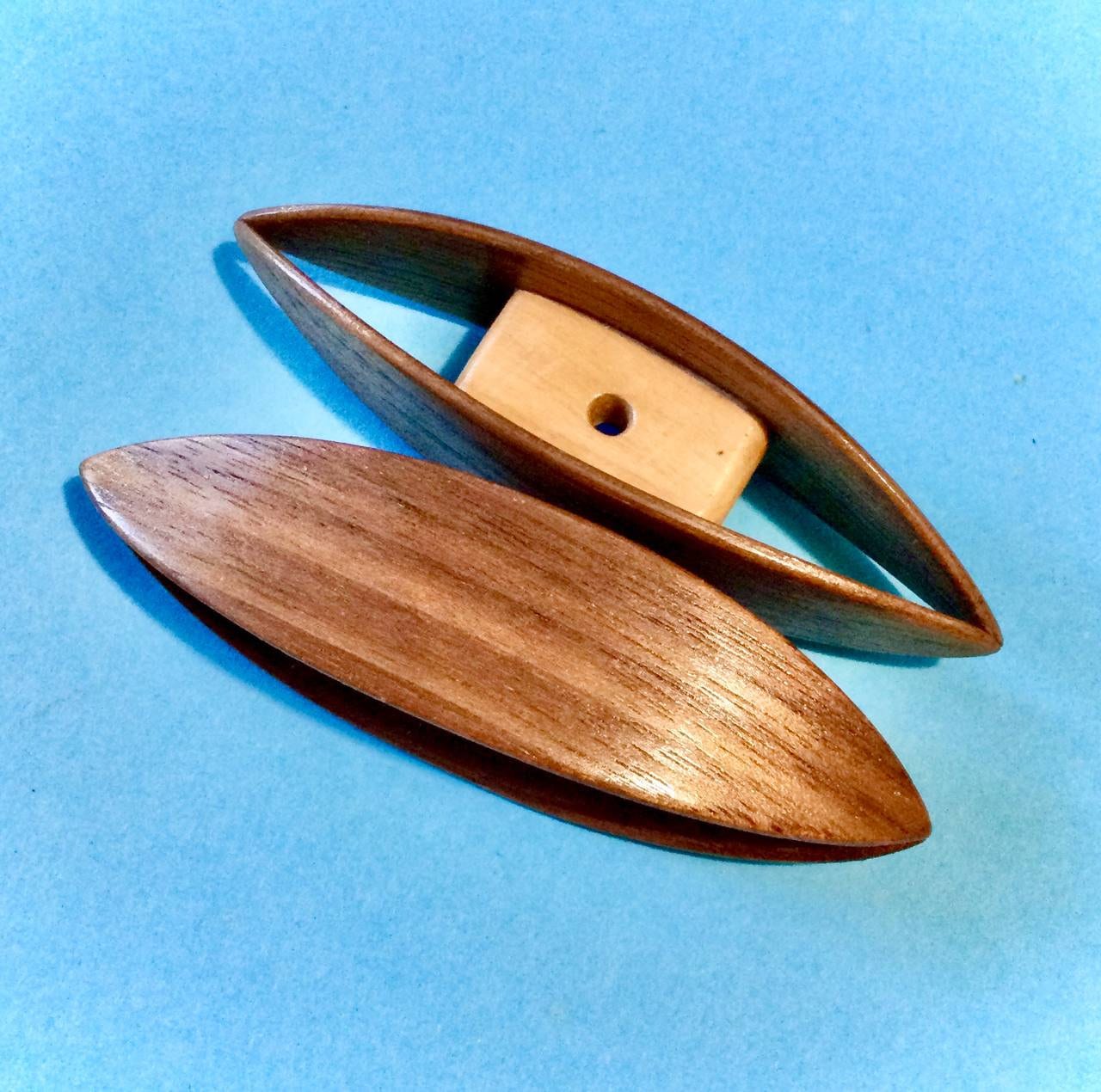 Set 2 PC Hazelnut Wood Tatting Shuttles for Tatting Lace Making DIY ...