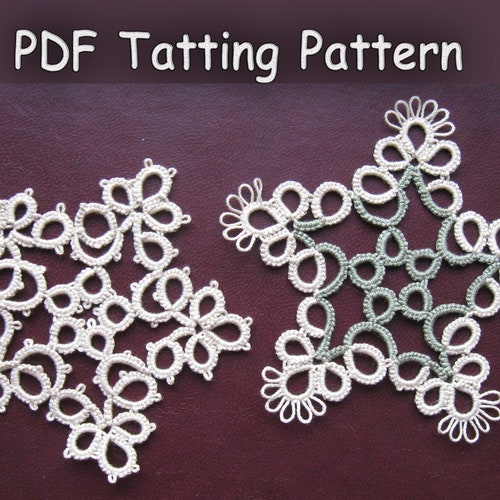 Tatting Pattern Tatting Snowflake PDF Tatted Snowflakes - Etsy
