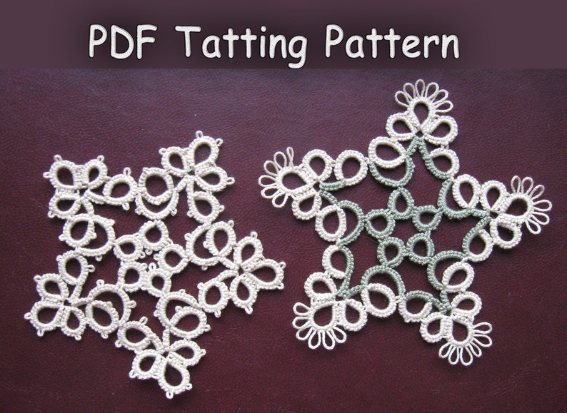 Easy Tatting Snowflake Visual PDF Pattern Download Christmas Snowflakes ...