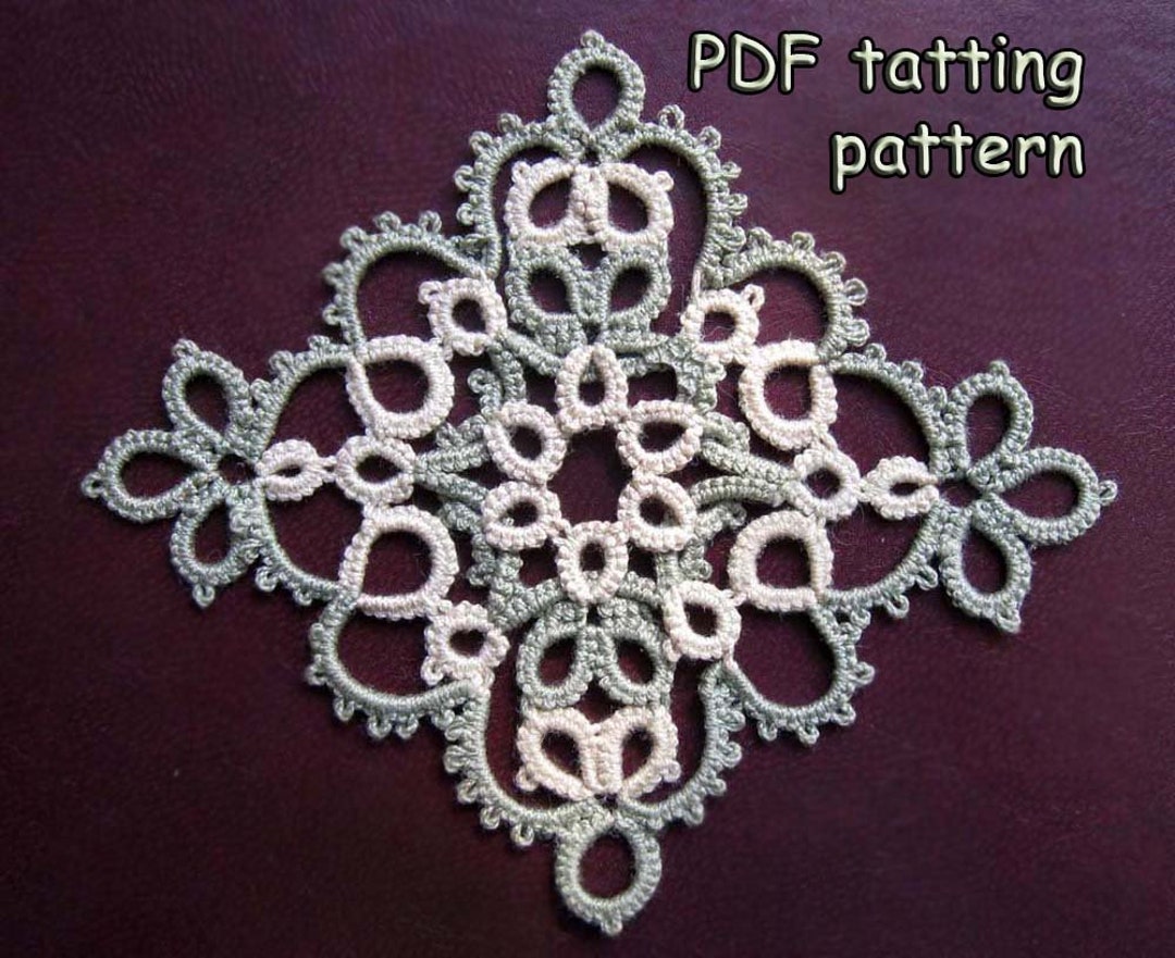 Tatted Lace Ornament Instruction Tatting Motive Tutorial PDF Tatting ...