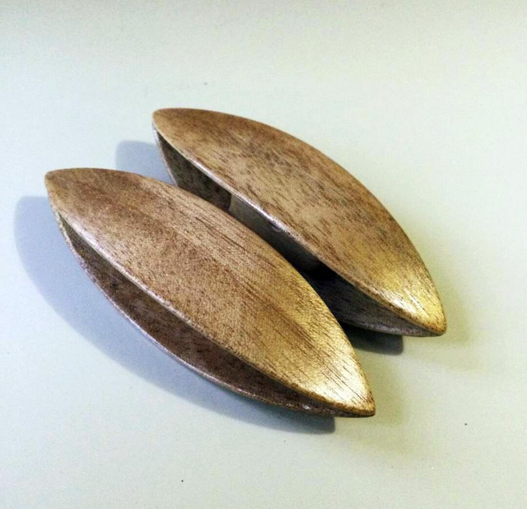 Set 2 PC Big Mahogany Wood Tatting Shuttles for Tatting Lace Making DIY ...
