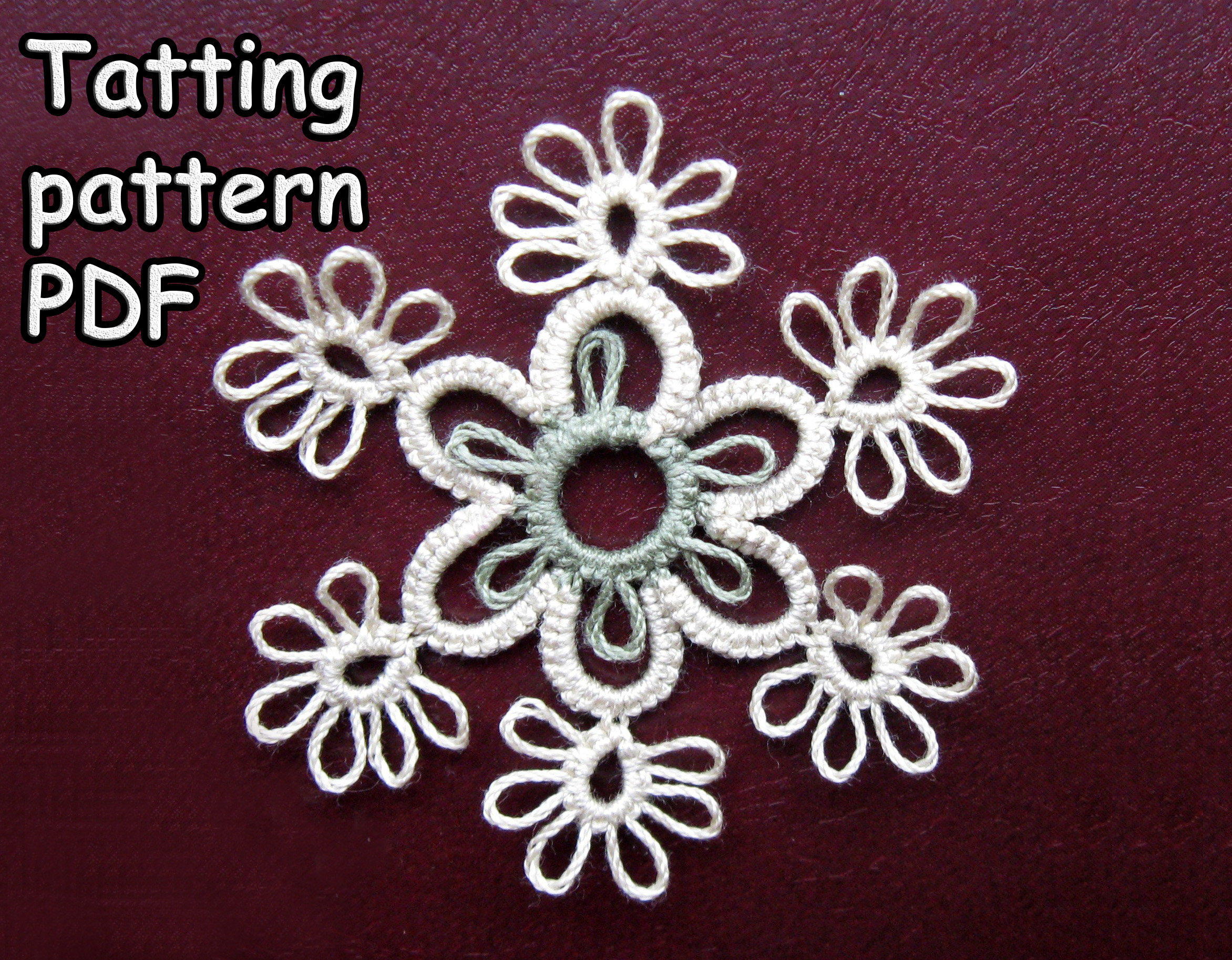 Easy Tatting Pdf Tutorial for Beginners Small Lase Hanging Snowflake Digital Download Pattern ...