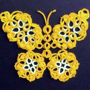 Tatting PDF Pattern Butterfly 20 Pages Digital File Original Shuttle ...