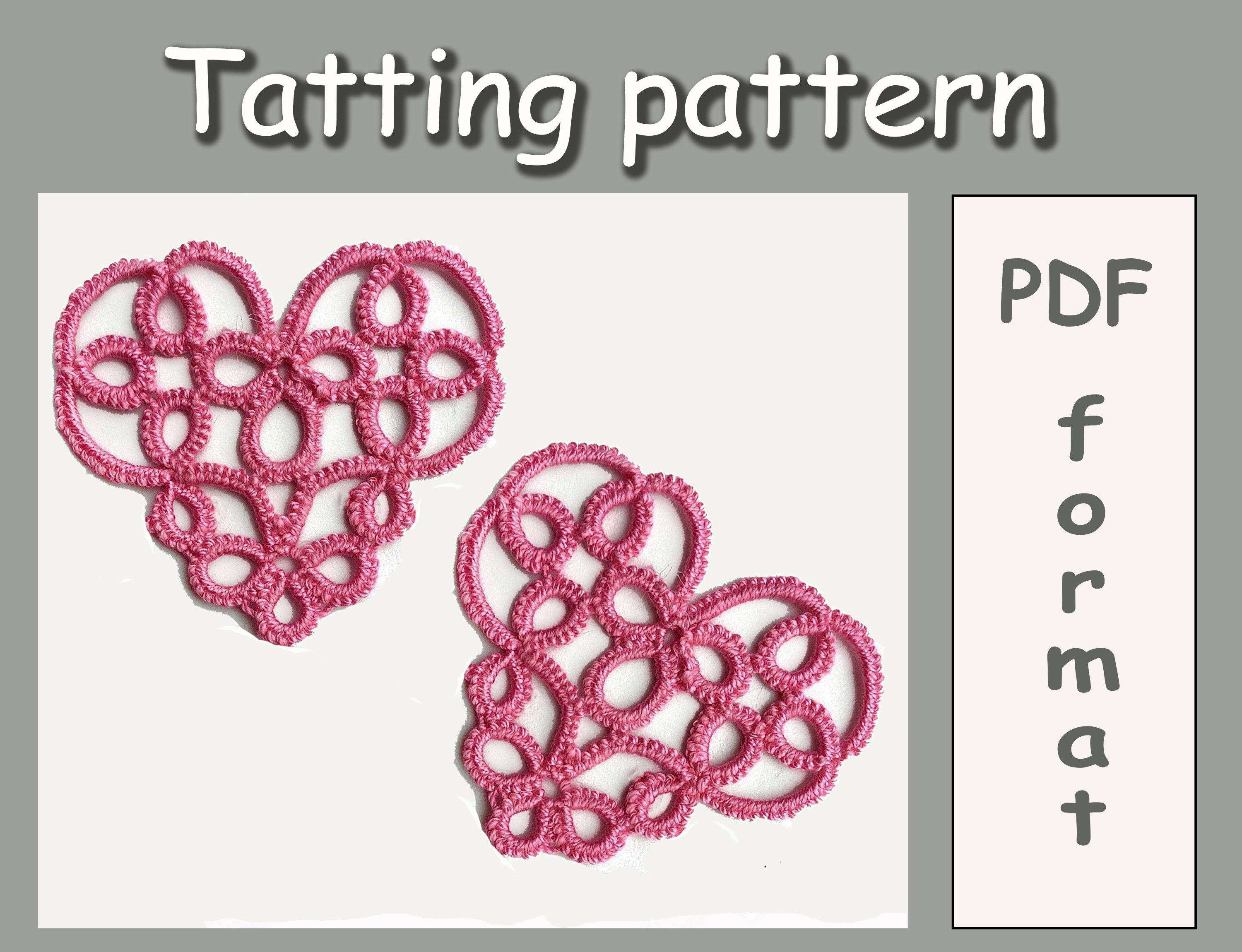 Tatting Heart Pattern PDF Shuttle Tatting Pattern for Valentines Day ...