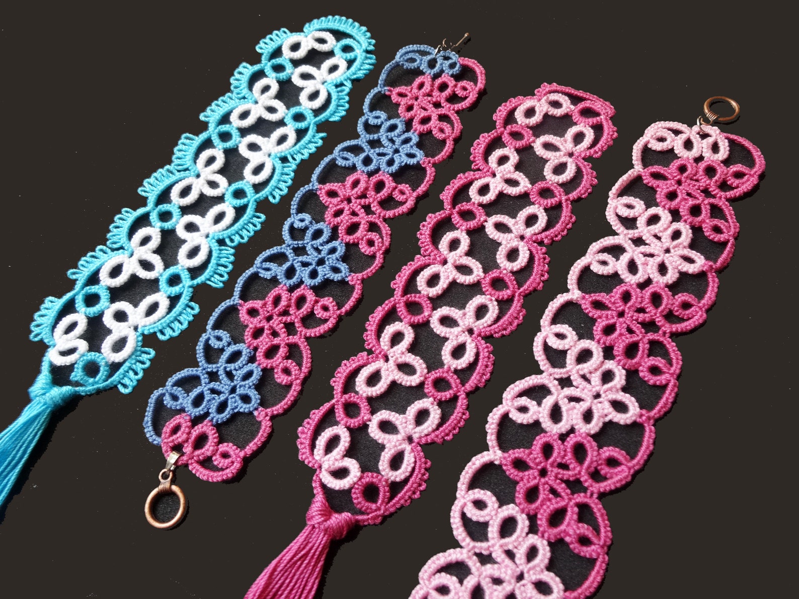 Tatting Pattern Three Tatted Bookmarks Instant Digital - Etsy