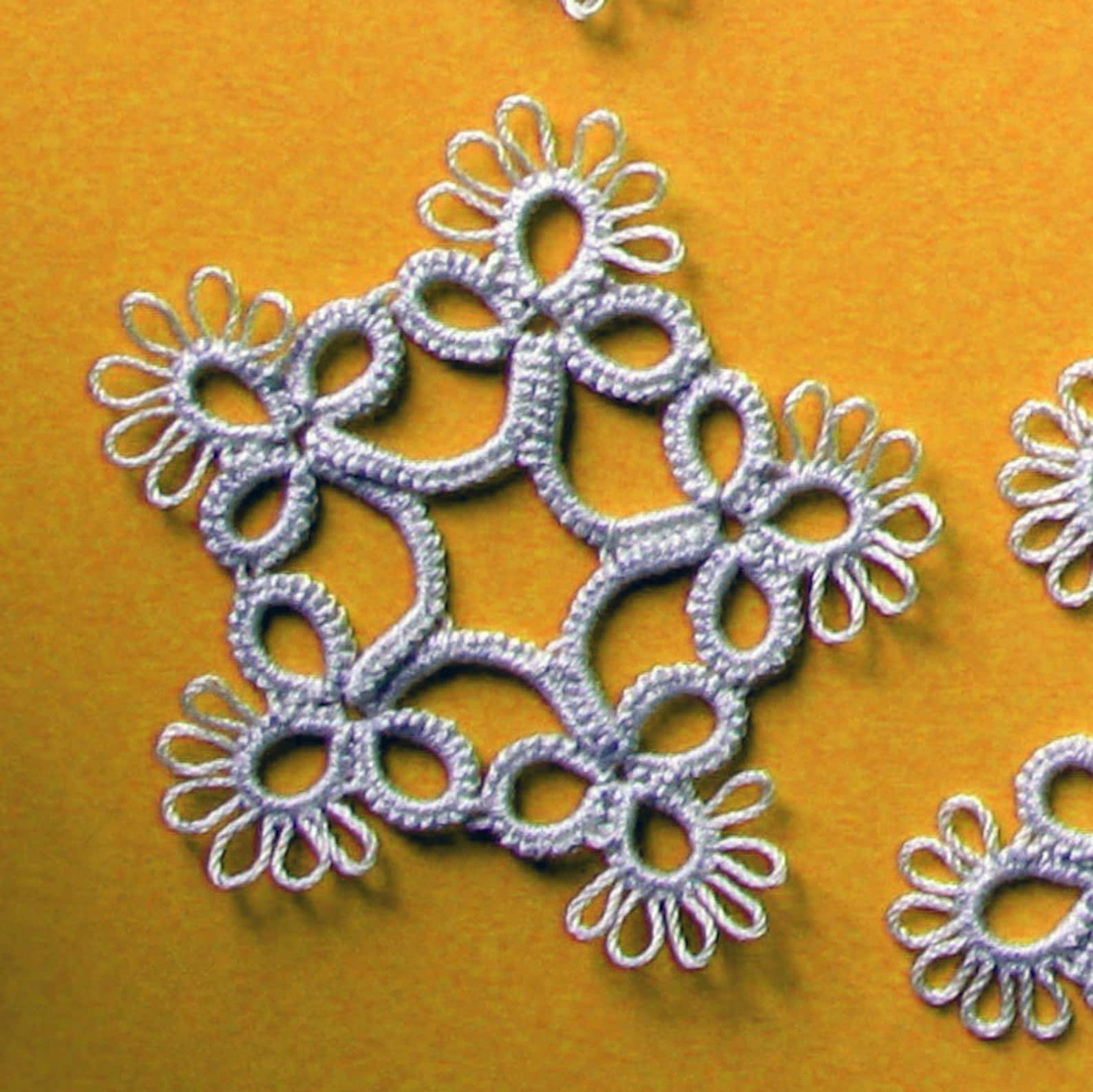 Shuttle Tatting Instruction Lace Snowflake Pattern PDF Snow Crystals ...