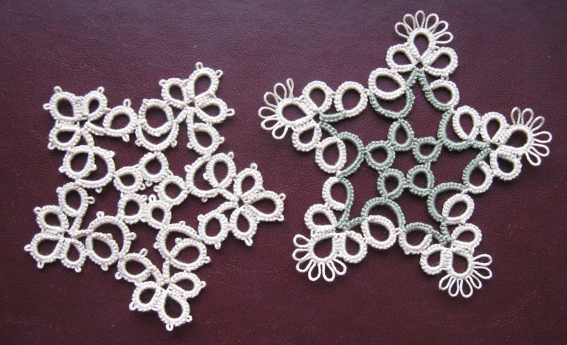 Easy Tatting Snowflake Visual PDF Pattern Download Christmas - Etsy