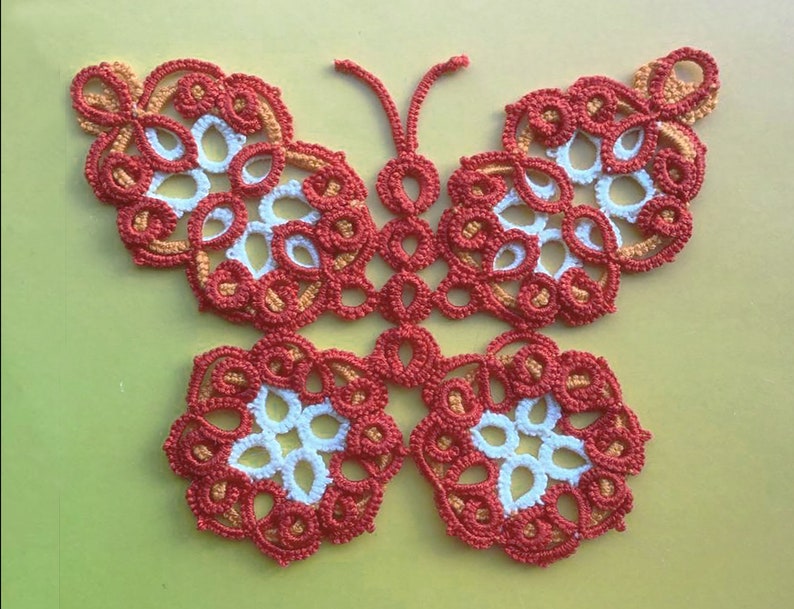 Tatting PDF Pattern Butterfly 20 Pages Digital File Original Shuttle ...
