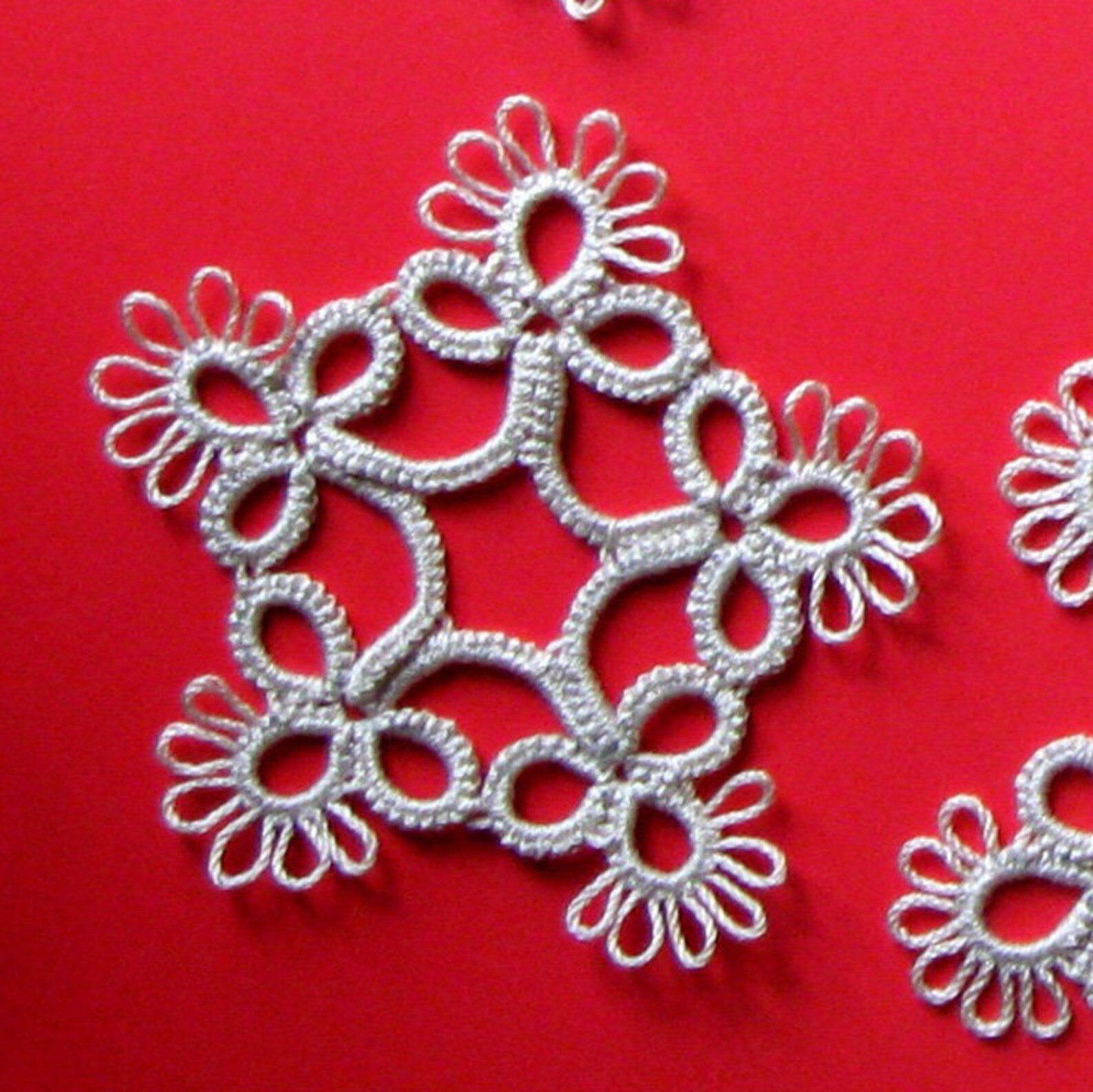 Shuttle Tatting Instruction Lace Snowflake Pattern PDF Snow Crystals ...